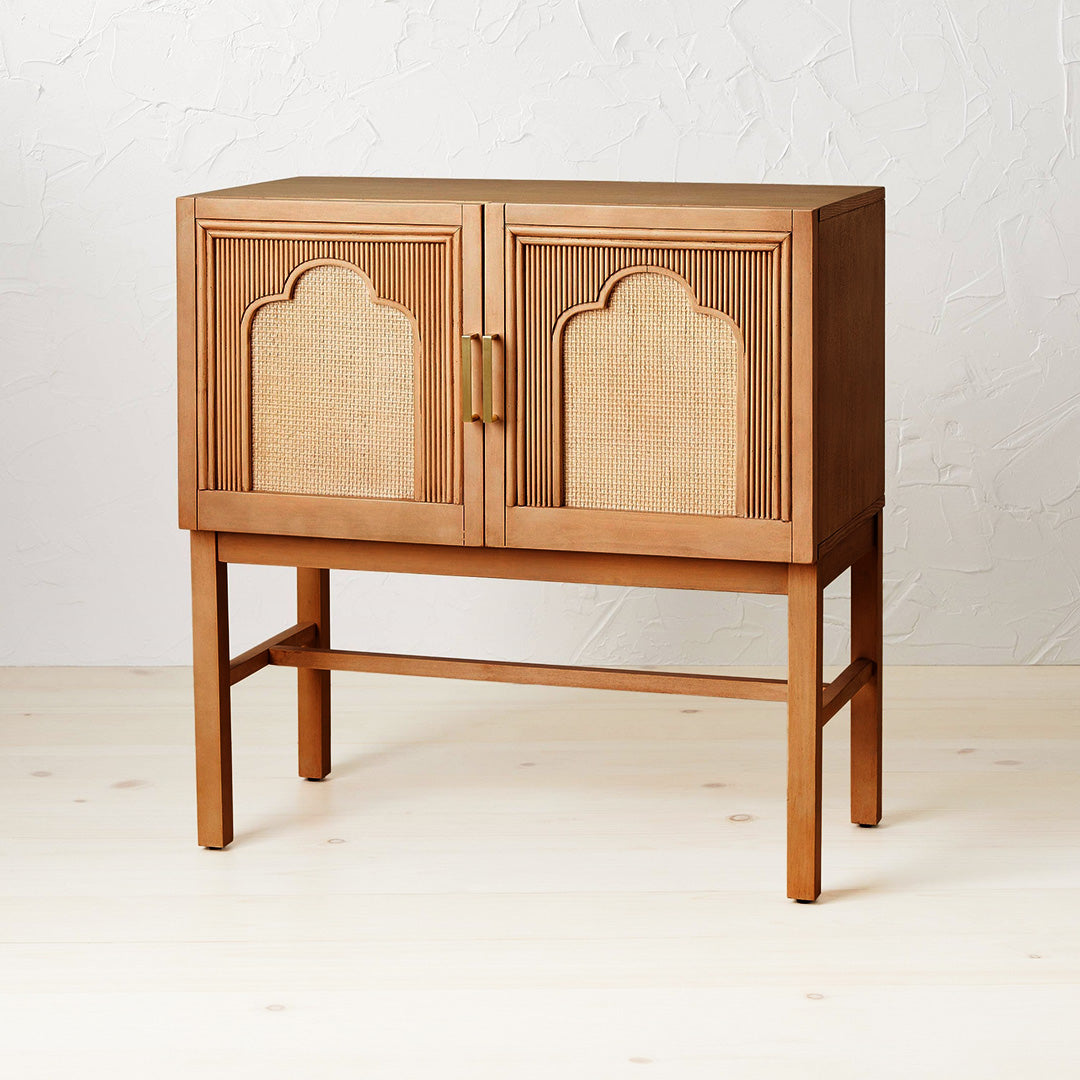Woodworm Furniture | Amer Cane Console Table | Solidwood | Natural ...