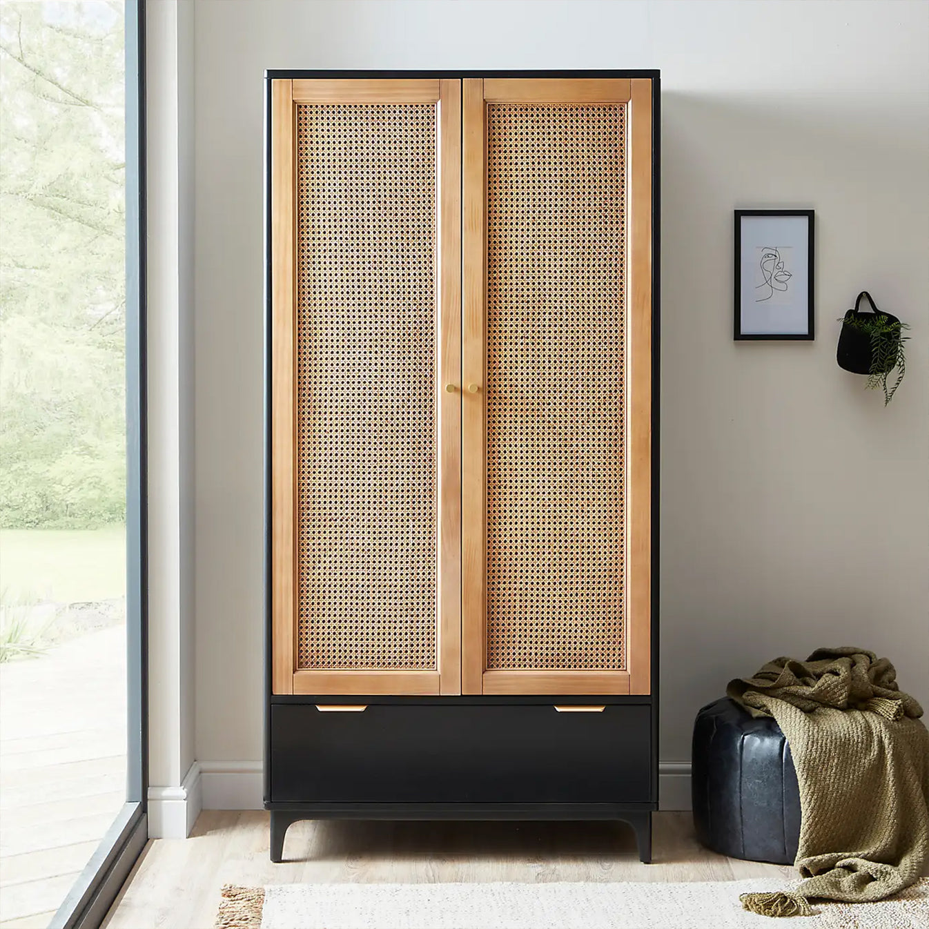 House of Woodworm | Premium Franco Solidwood and Cane Wardrobe