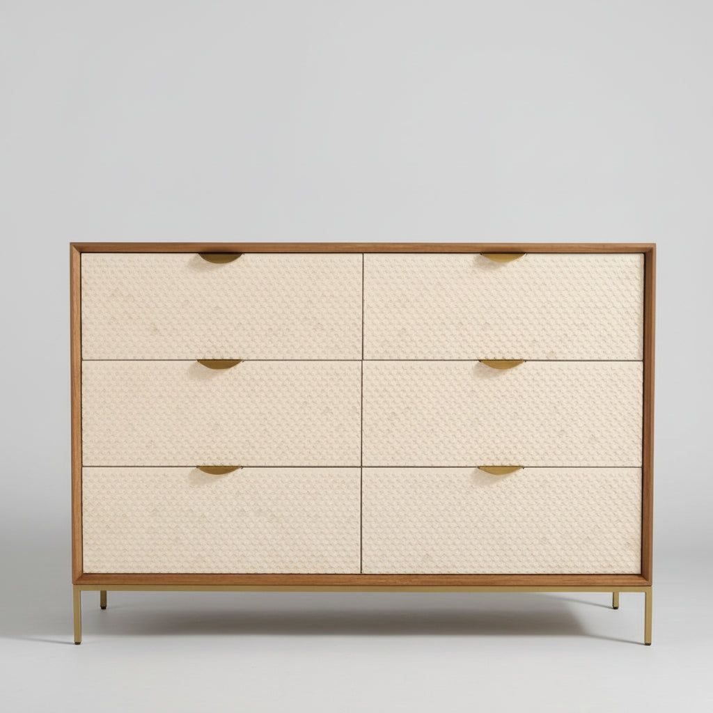 House of Woodworm | Mermaid Wooden Dresser | Six Drawers